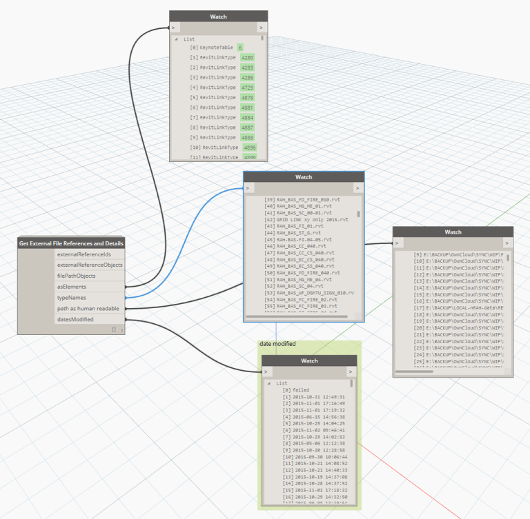 Get External File References and Details – Dynamo Nodes