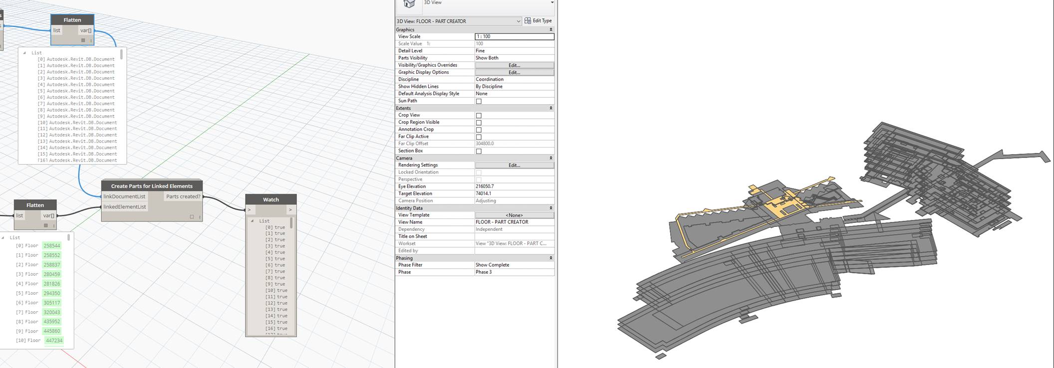 Create Parts for Linked Elements – Dynamo Nodes
