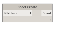 Sheet.Create – Dynamo Nodes