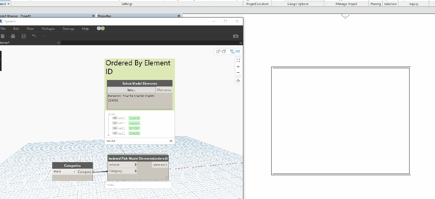 Isolated Pick Model Elements(ordered) – Dynamo Nodes