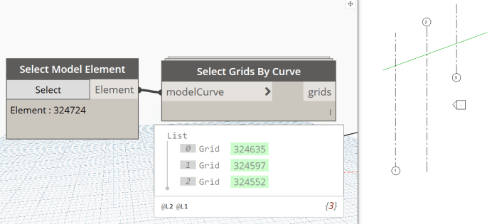 Select Grids By Curve – Dynamo Nodes